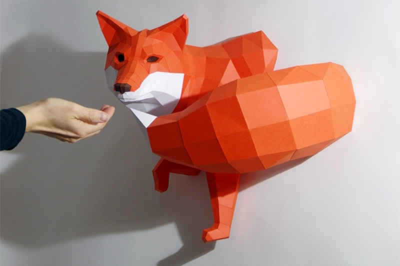 DIY Geometric Paper Animal Sculptures by Paperwolf - The Clothes Maiden