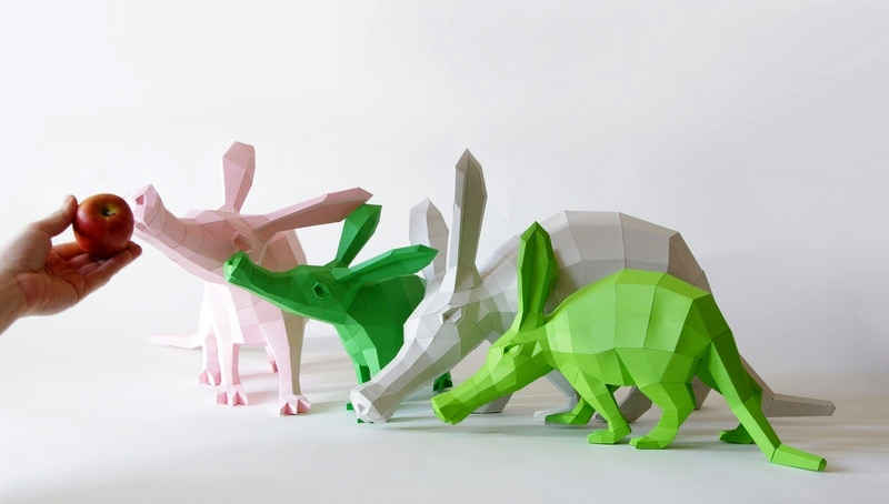 DIY Geometric Paper Animal Sculptures by Paperwolf - The Clothes Maiden